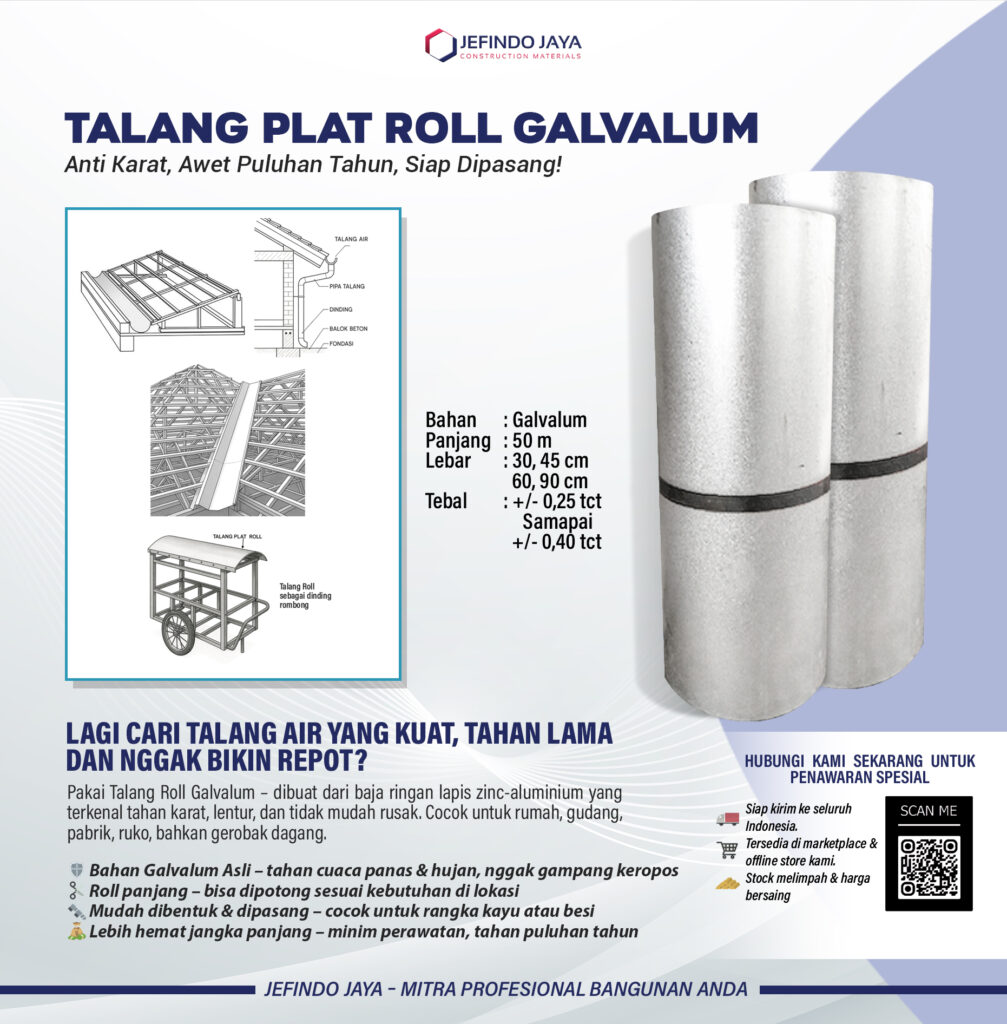 Talang Plat Roll Galvalum – JEFINDO JAYA