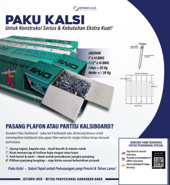 Paku kalsiboard – JEFINDO JAYA